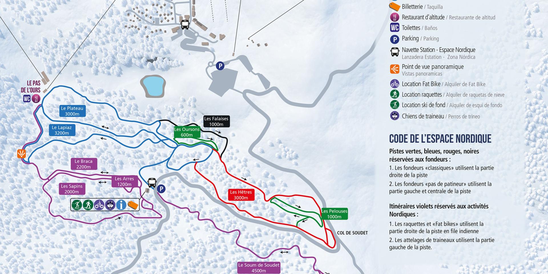 La Pierre Saint-Martin Plan des pistes : Plan station et pistes de ski ...